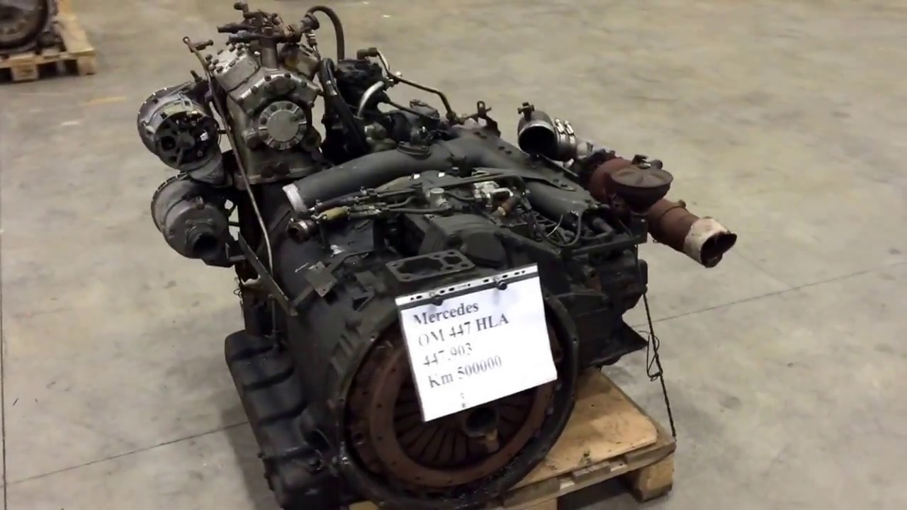 Motore Mercedes OM 447 HLA - YouTube