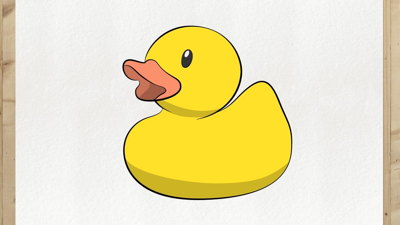 Comment dessiner un canard en caoutchouc 🦆 | Dessin facile étape par ...