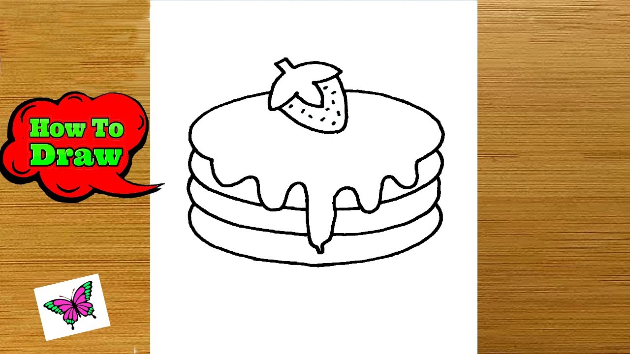 How To Draw Pancakes - YouTube
