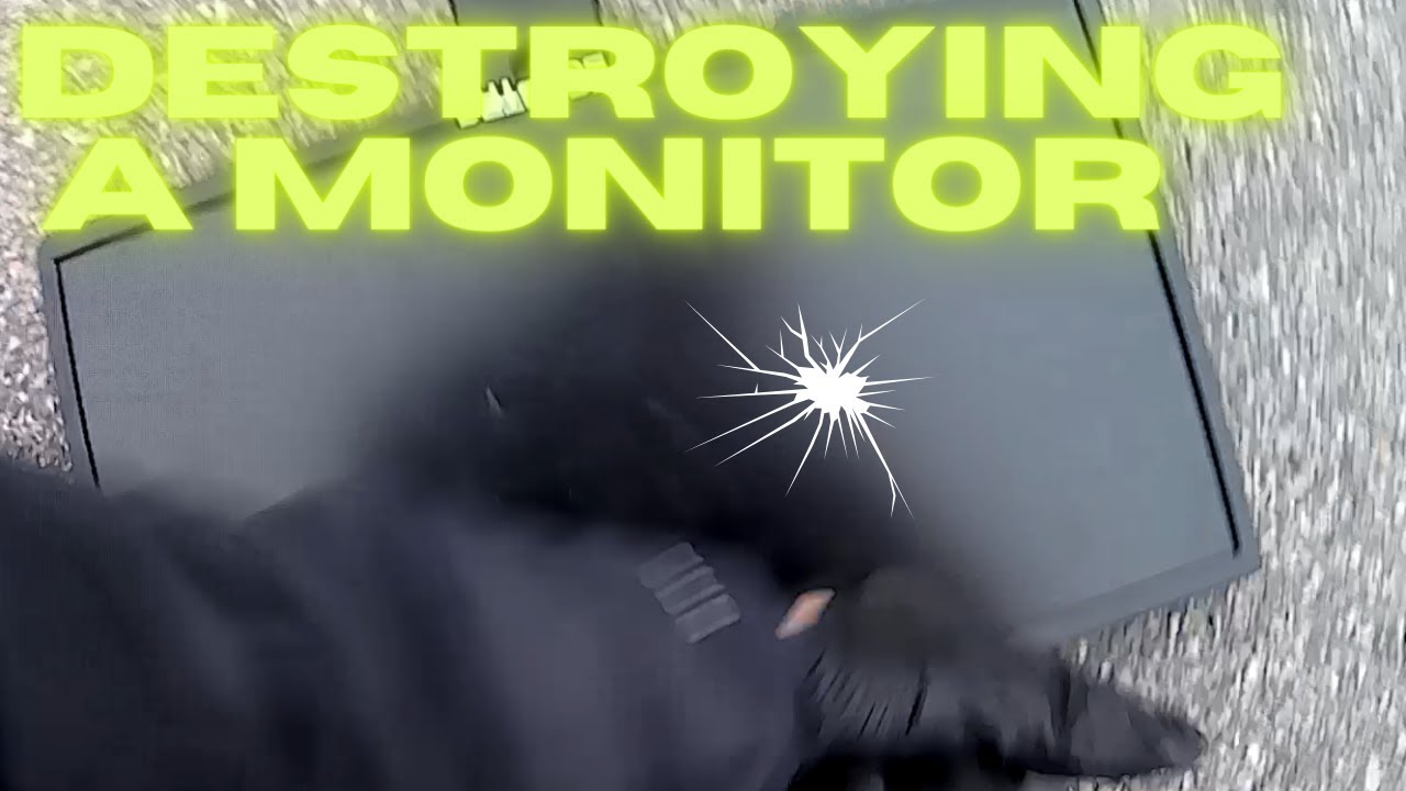 Destroying My Old Monitor - YouTube