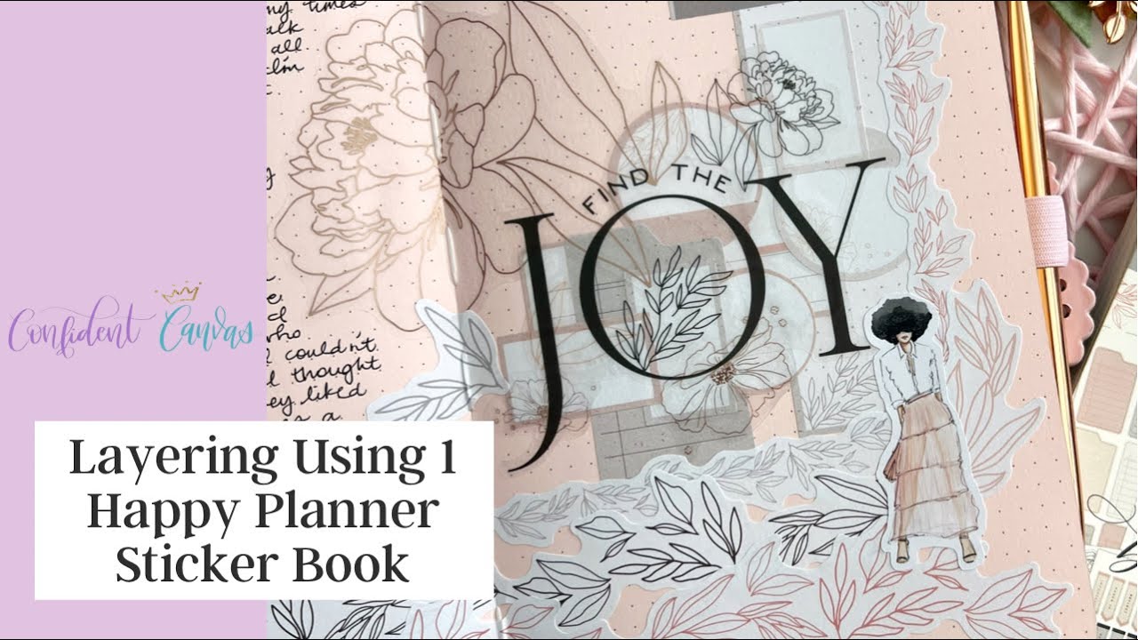 Layering Using 1 Happy Planner Sticker Book - YouTube