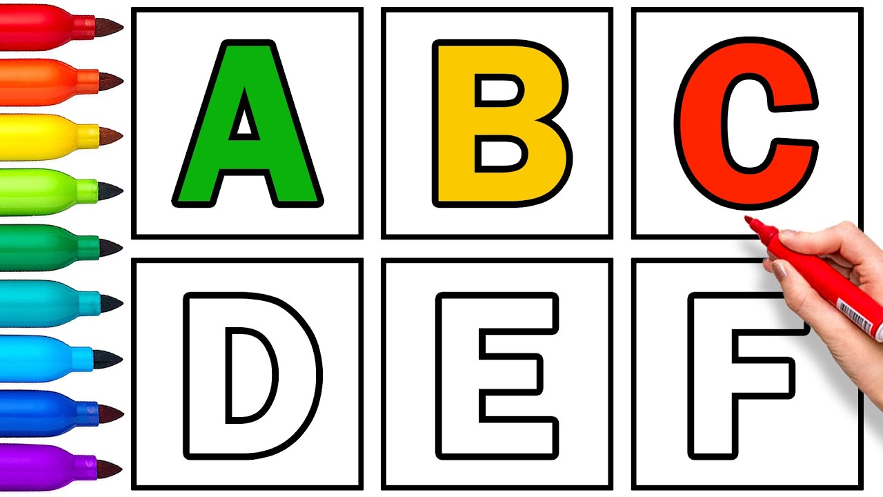 ABC Coloring pages - Alphabet, Learn English Alphabets, Teach ABCD for ...