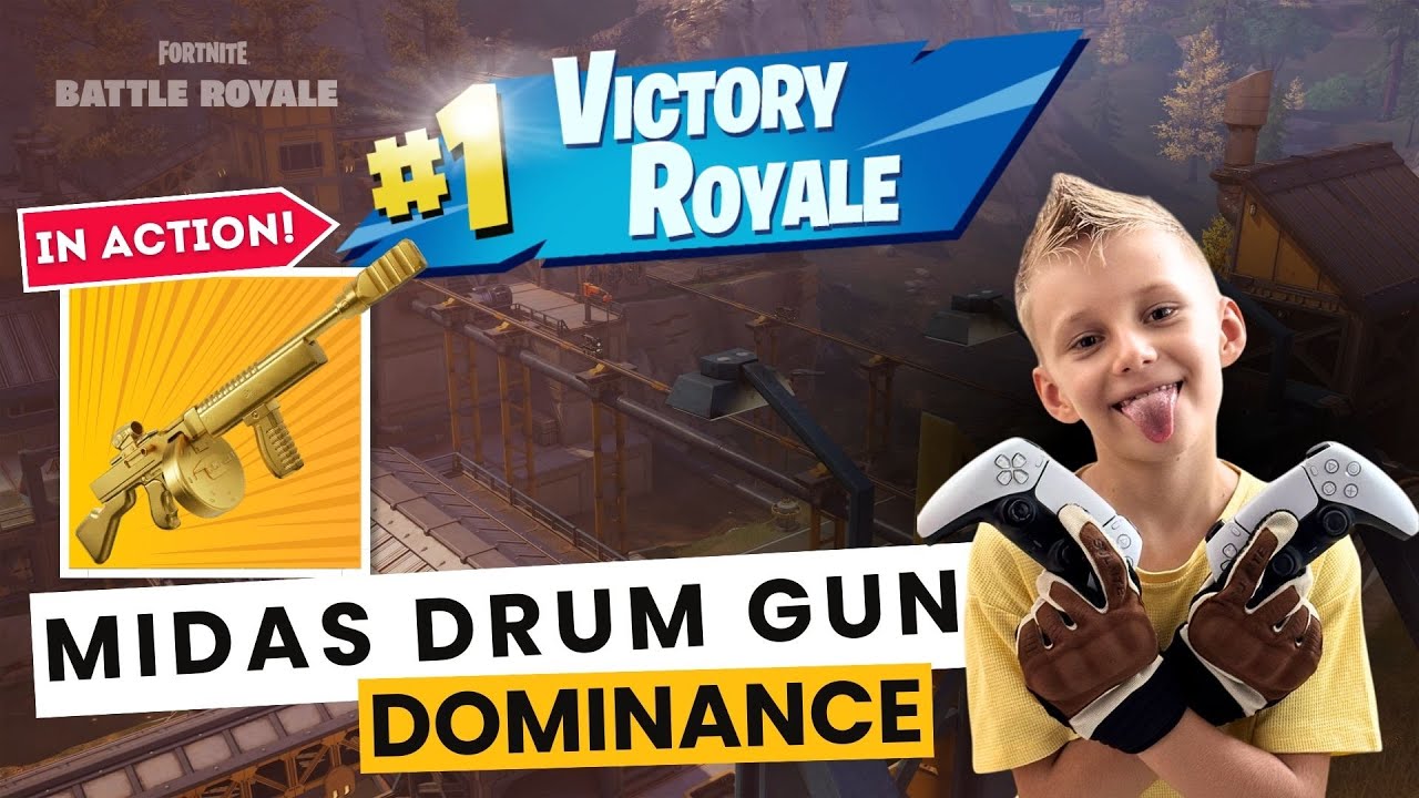 NEW Fortnite BattleRoyale: PS5 Solo match with the Mythic Midas Gun ...
