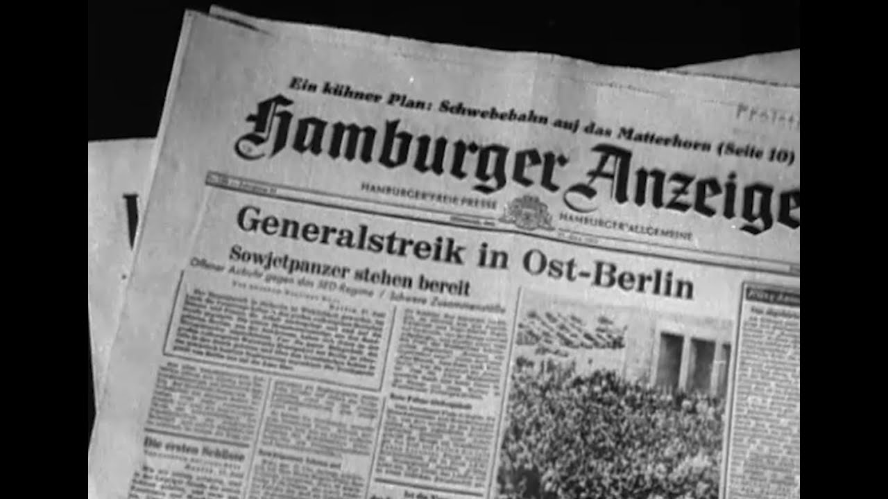 Volksaufstand in der DDR (17. Juni 1953 - Wochenschau West) - YouTube