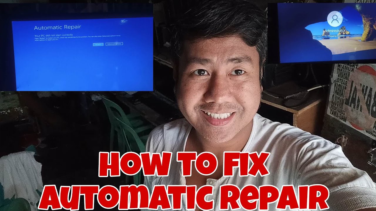 HOW TO FIX AUTOMATIC REPAIR PC/COMPUTER (PAANO PAG LAGI NAG AUTOMATIC ...