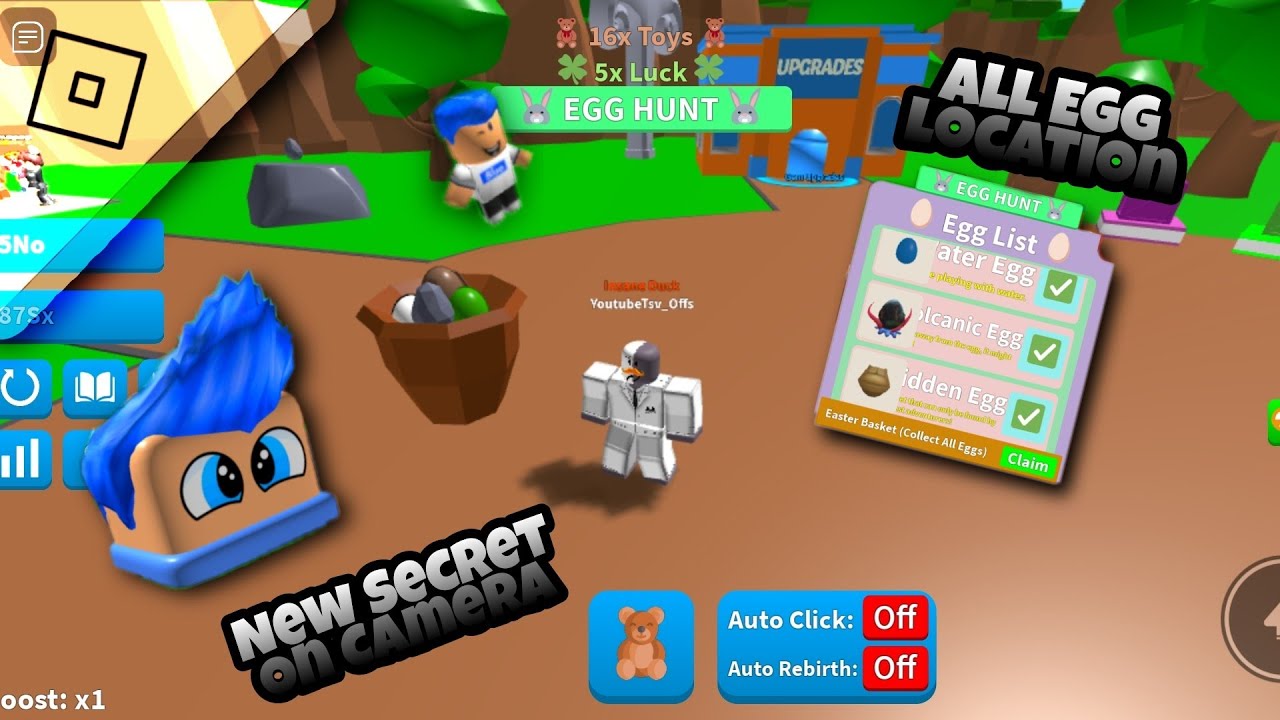 New Secret Hatch On Camera + All Eggs Hunt Localisation In Toy Clicking ...