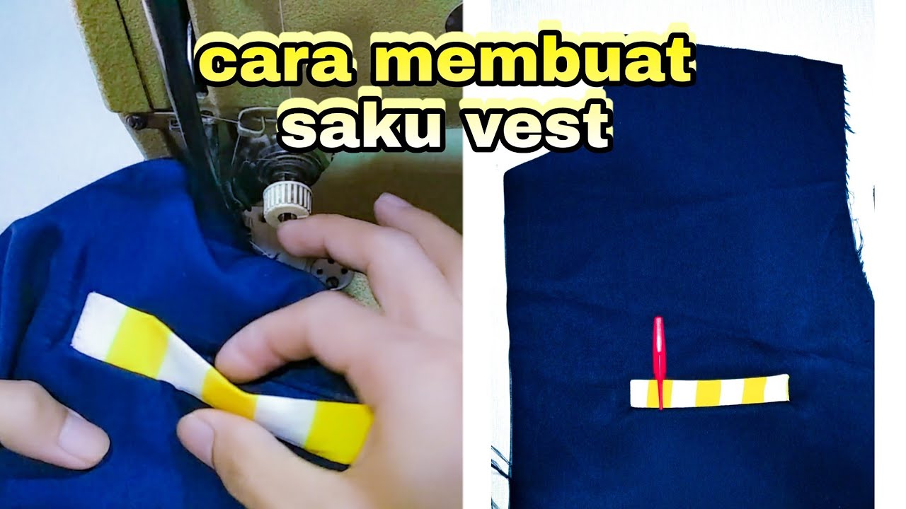 Cara Menjahit Saku Vest 2020 - YouTube