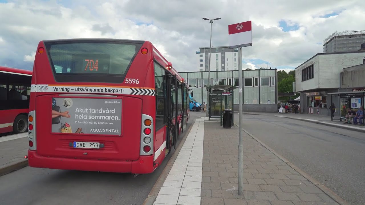 Sweden, bus 704 ride from Fruängen to Segeltorp centrum - YouTube