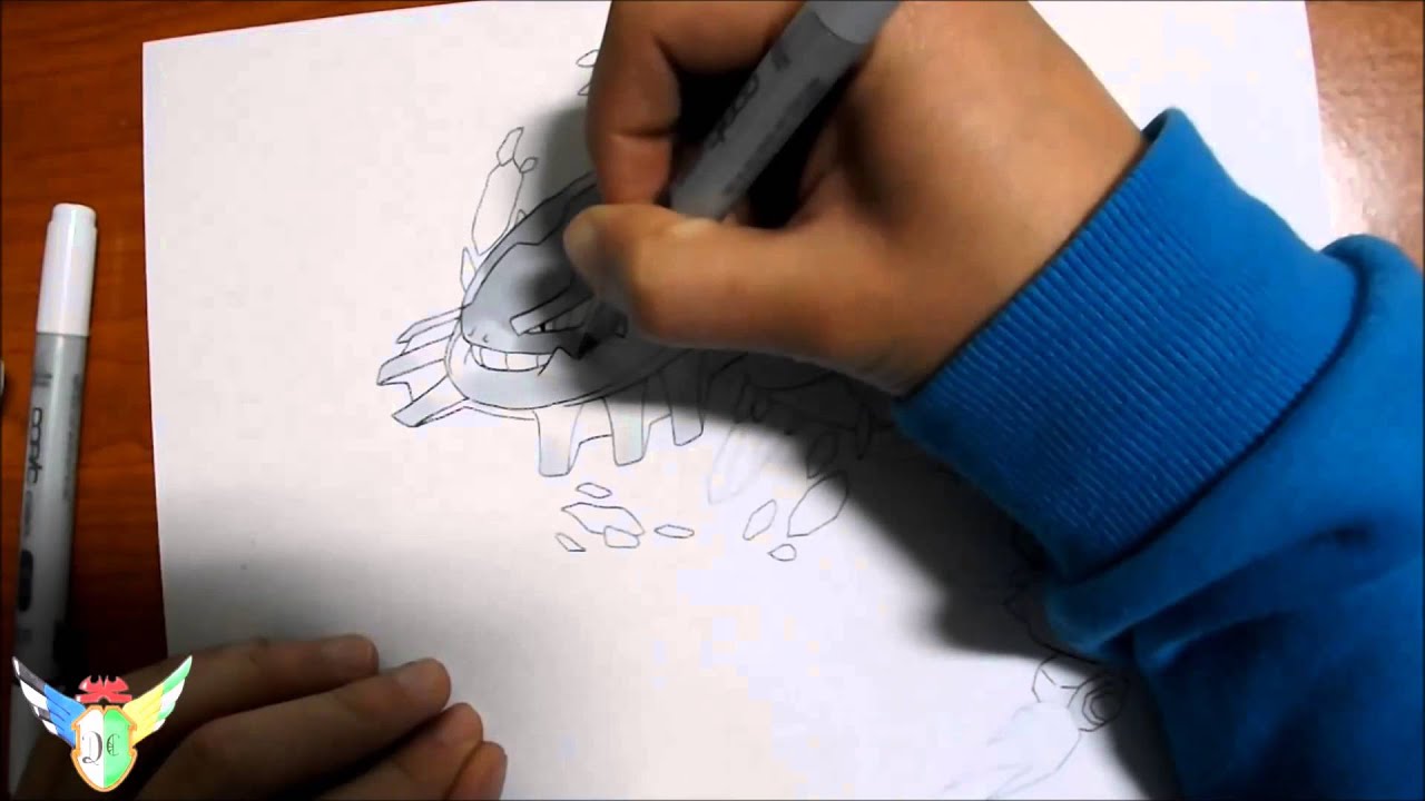 Copic speed draw Mega Steelix メガハガネール - YouTube