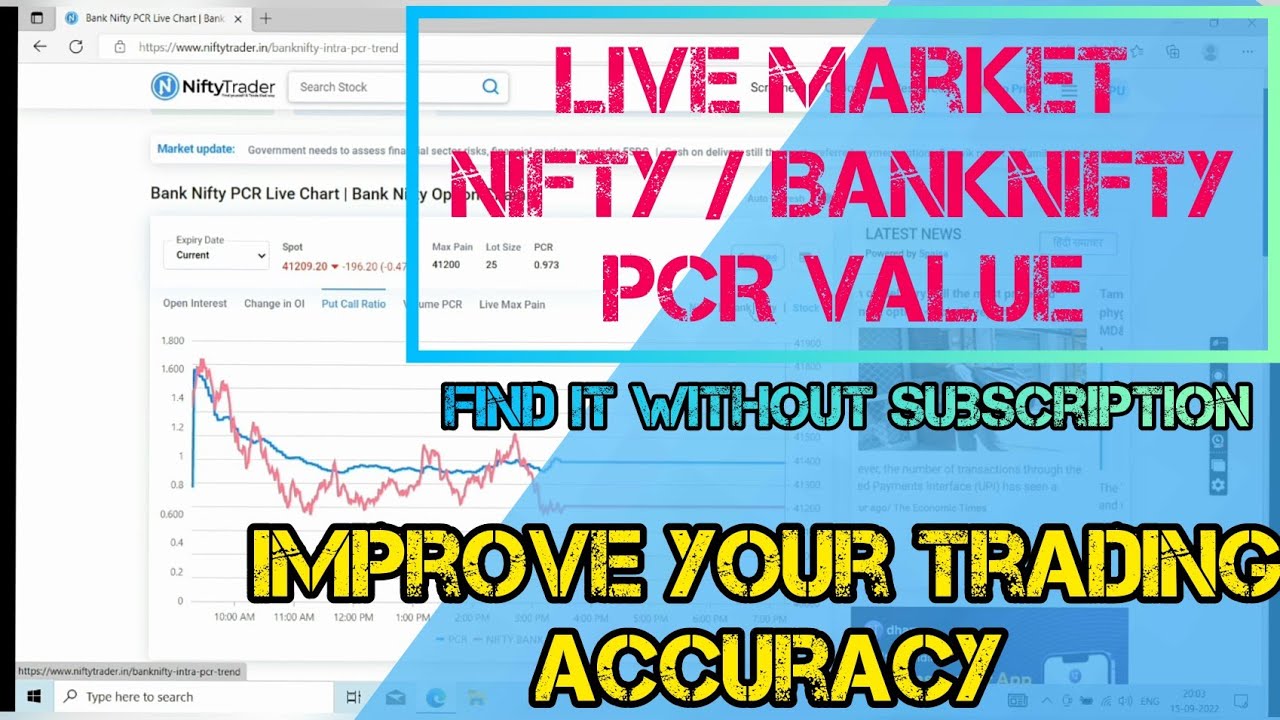 How to check Nifty BankNifty PCR ratio for free in live Market ...