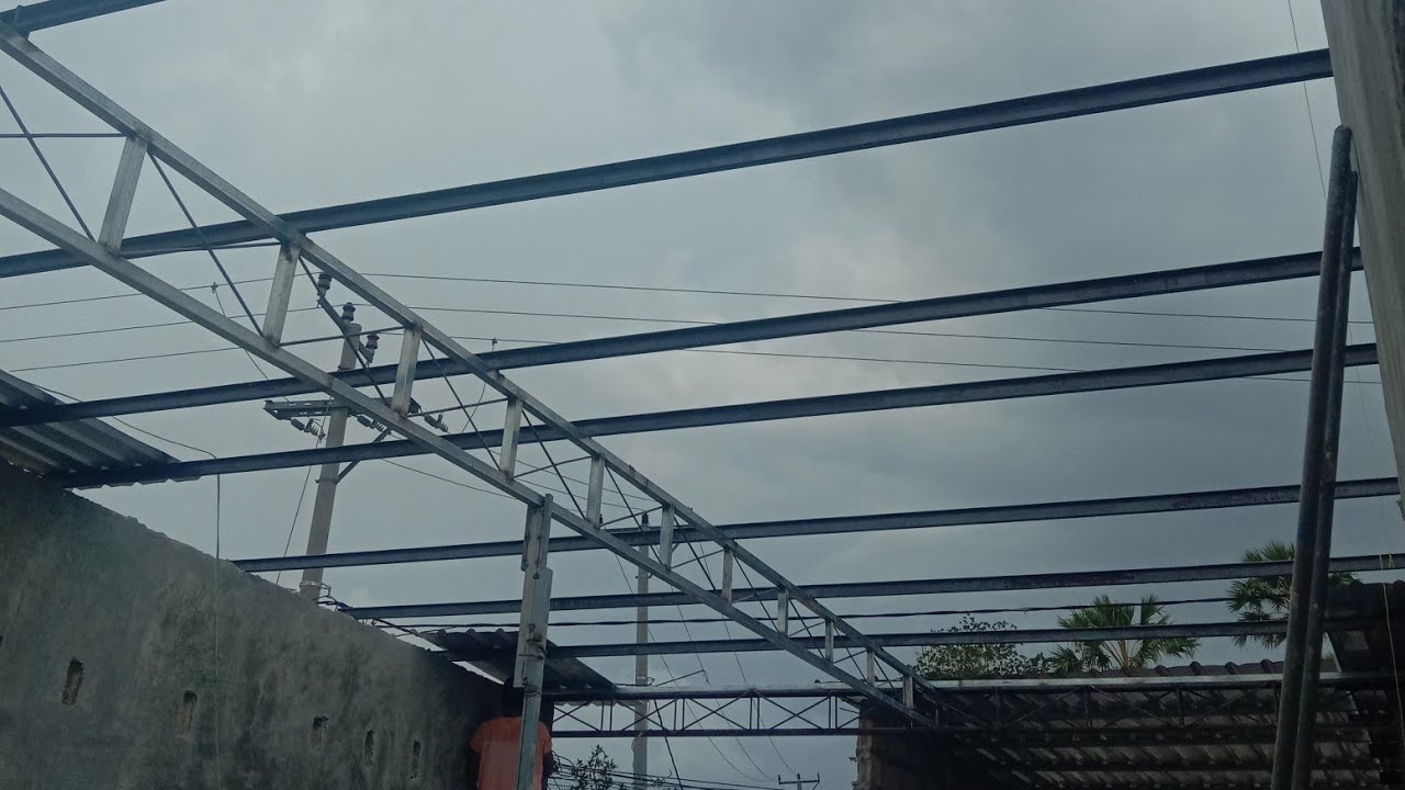 Rangka atap pakai cnp 75 - YouTube