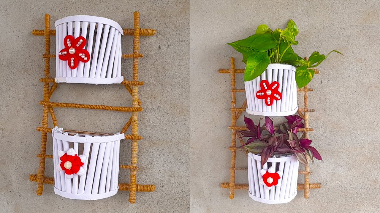 DIY Flower Pot Decorative Showpiece / Paper Craft / Easy Home Decor ...