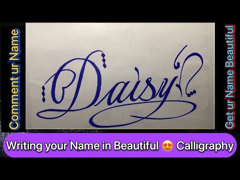 Daisy Name Signature Calligraphy | How to Draw | #mybloopers #asmr # ...