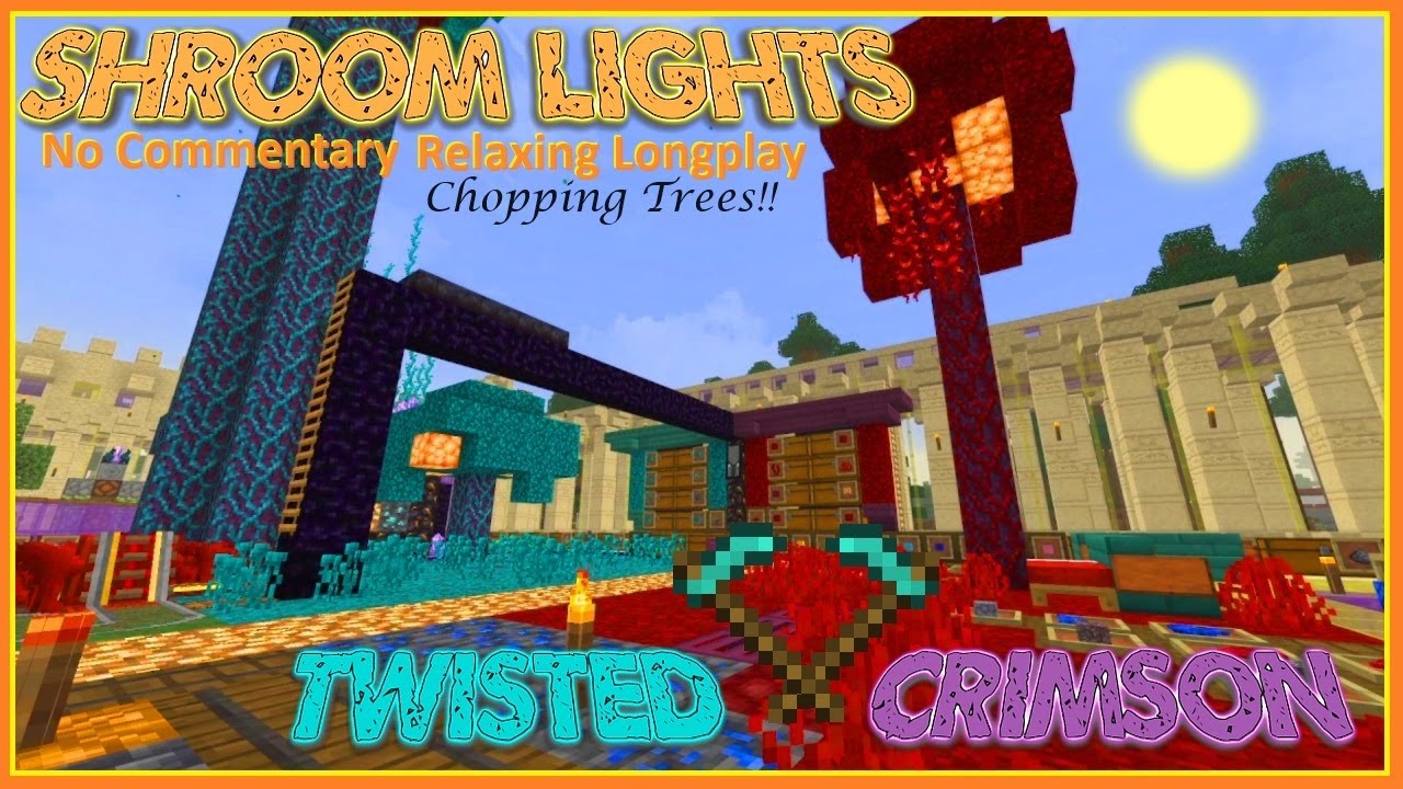Minecraft & Chill...Farming SHROOM LIGHTS for (Nearly) 2 Hours ...