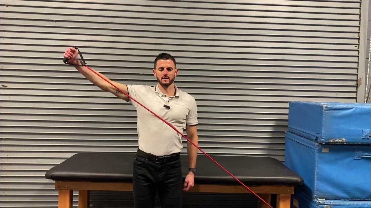 Standing D2 Flexion with Band - YouTube
