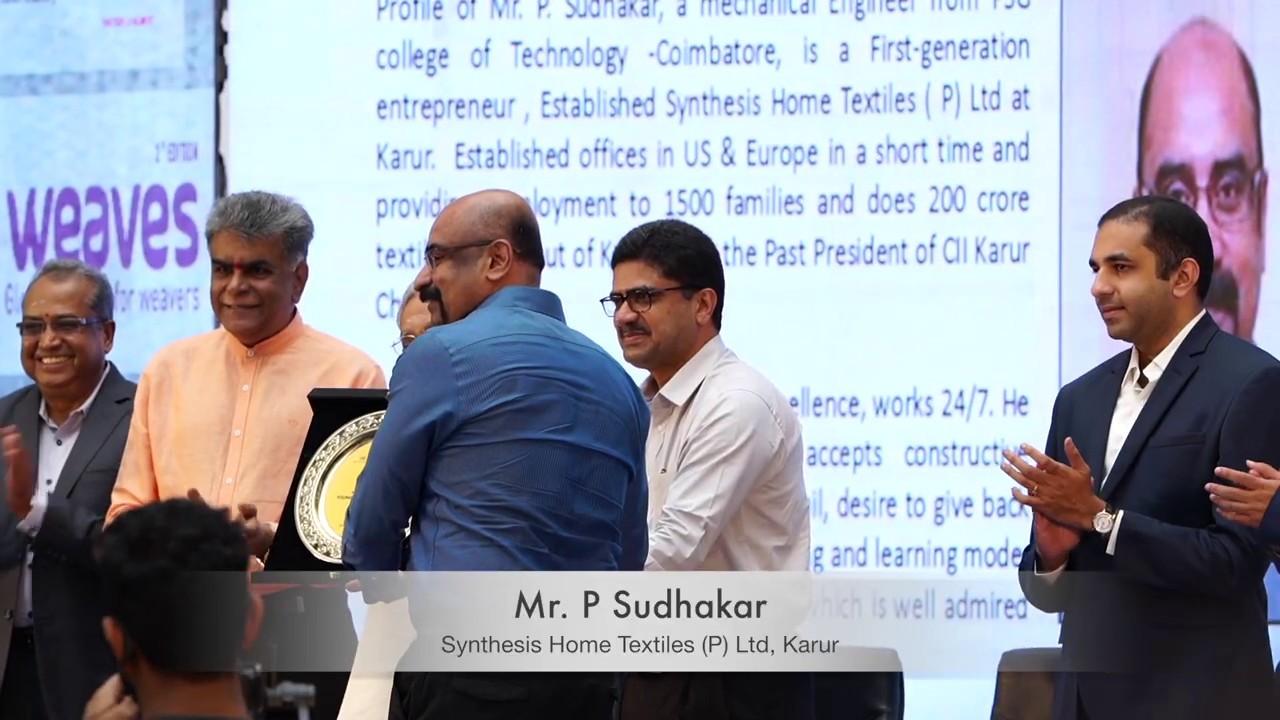 Mr. P. Sudhakar, Synthesis Home Textiles | Young Inspirations Award ...
