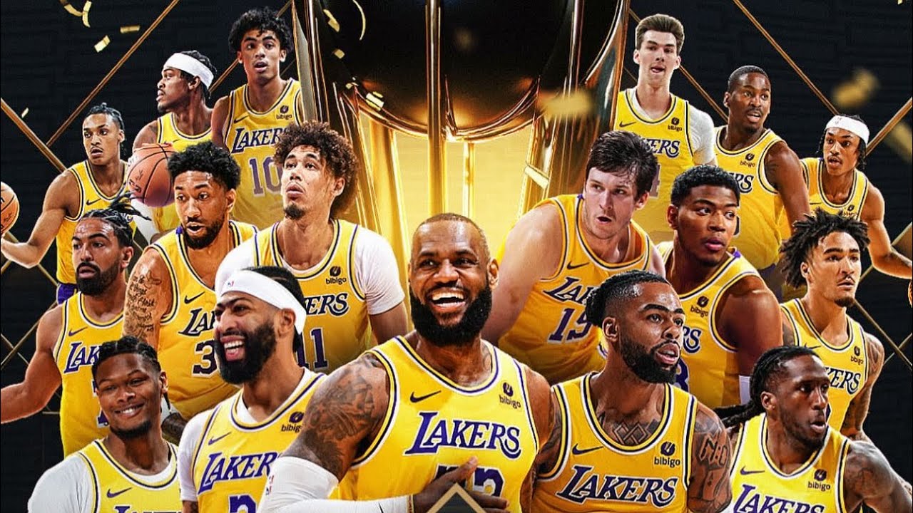 Lakers win IST and LBJ wins MVP Trophy Presentations - YouTube