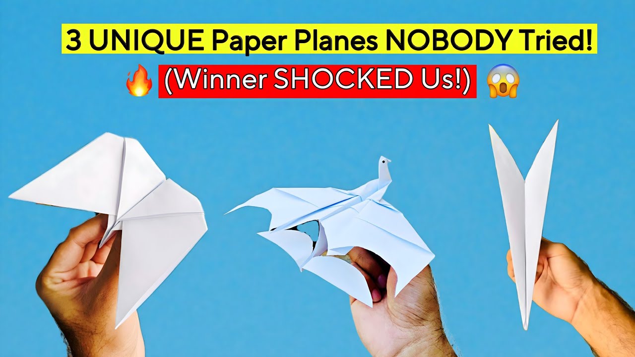 Paper Plane Challenge: Nobody Tried These 3 Paper Planes - Until Now ...