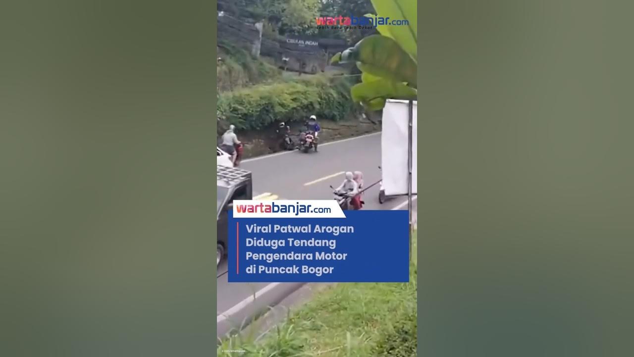 Viral! Patwal Arogan Diduga Tendang Pengendara Motor di Puncak Bogor - YouTube