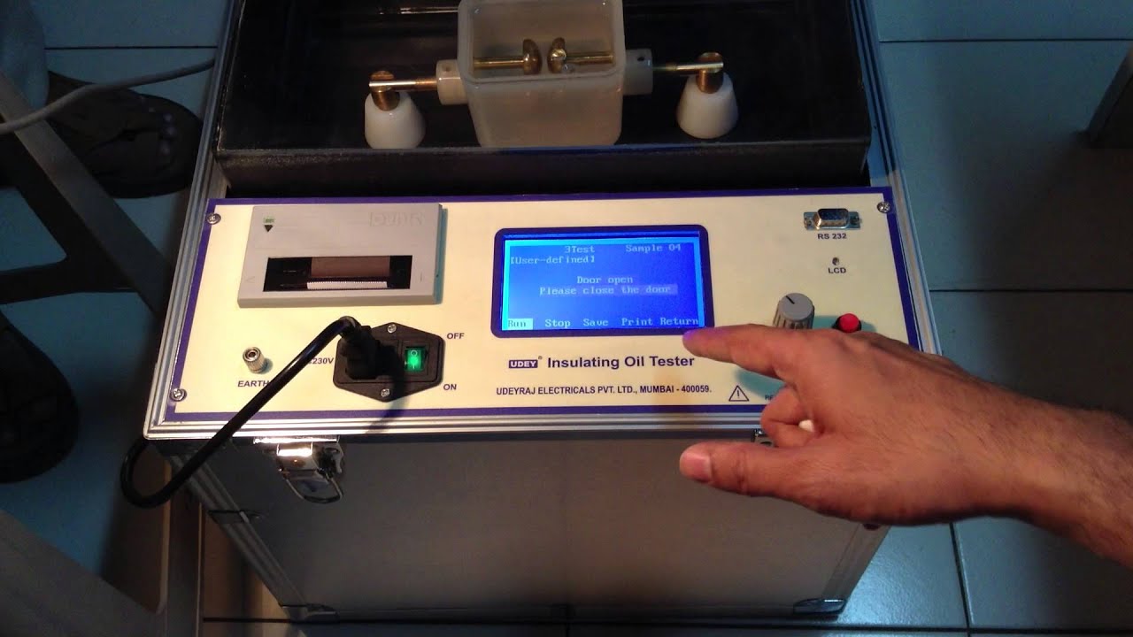 Insulating Oil tester model: OTSA-100 - YouTube