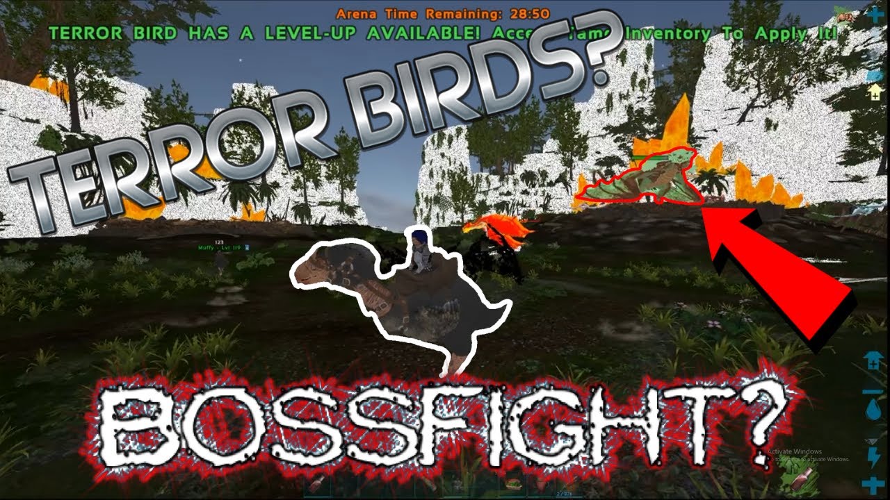 Using Terror Birds on The Crystal Isles Boss Fight! Ark Official Small ...
