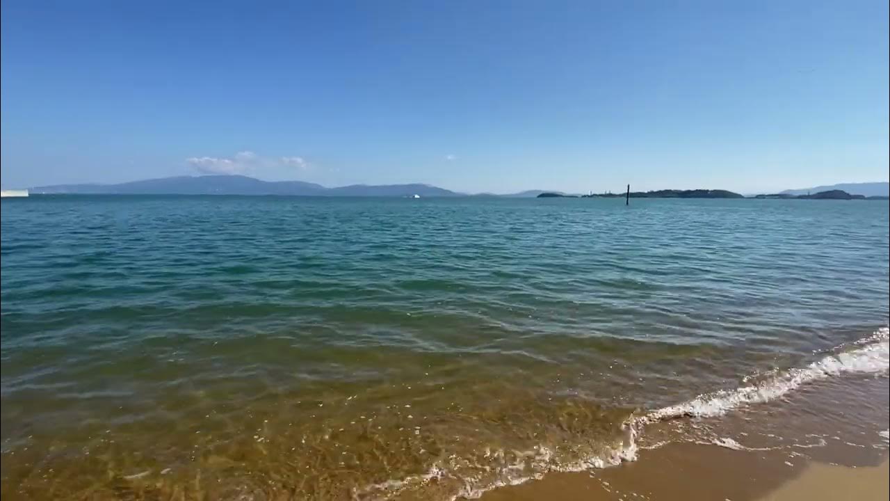 宝伝海水浴場 瀬戸内海の島々が見える遠浅の美しい海の風景 岡山市 Youtube
