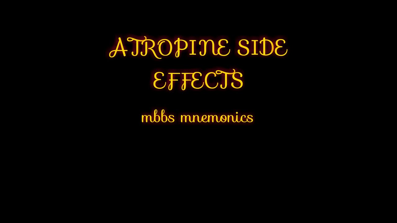 atropine side effects - YouTube