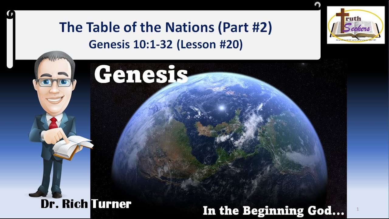 Genesis – Chapter 10:1-32 - Table of the Nations (Part #2) (Lesson #20 ...