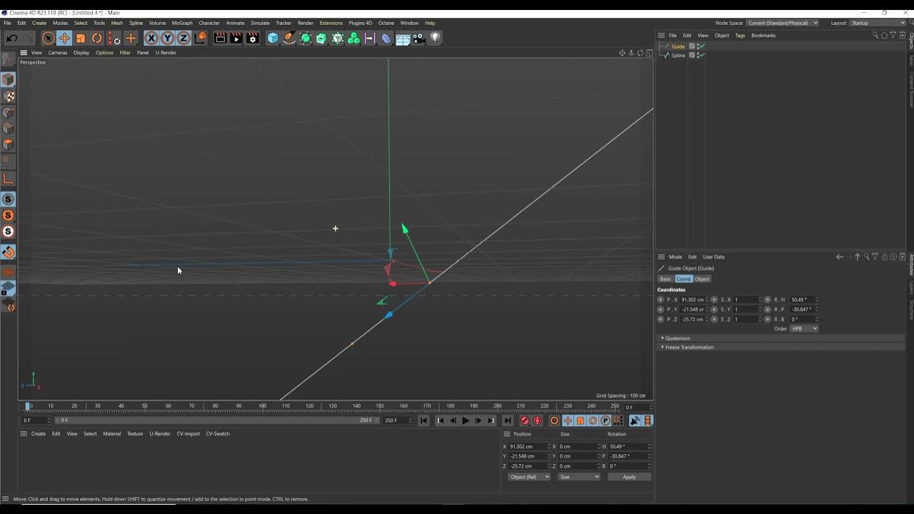 Cinema 4D: Align axis of a spline to its direction (R23) - YouTube