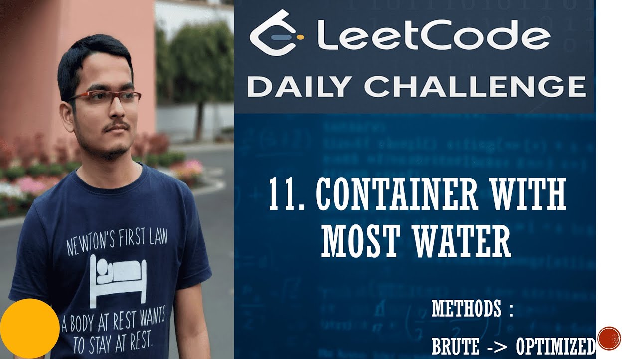 11. Container With Most Water | Very Simple Solution | Leetcode Daily Challenge - YouTube