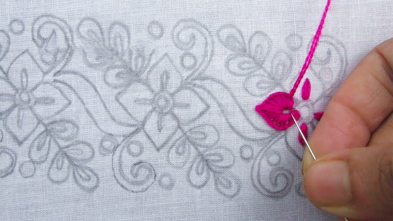 Hand embroidery, Border Line Embroidery Design, Simple Border Design ...