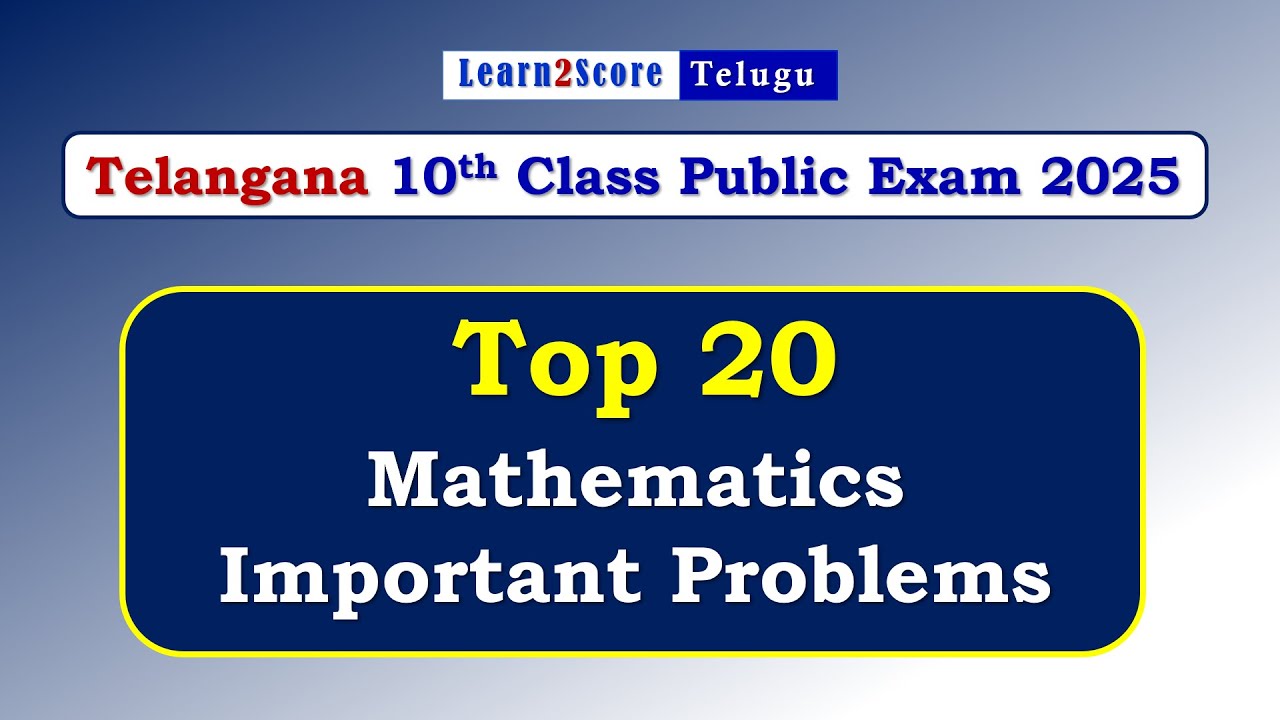 Class 10 Maths Important Questions 2025 | Telangana 10th Class Maths ...