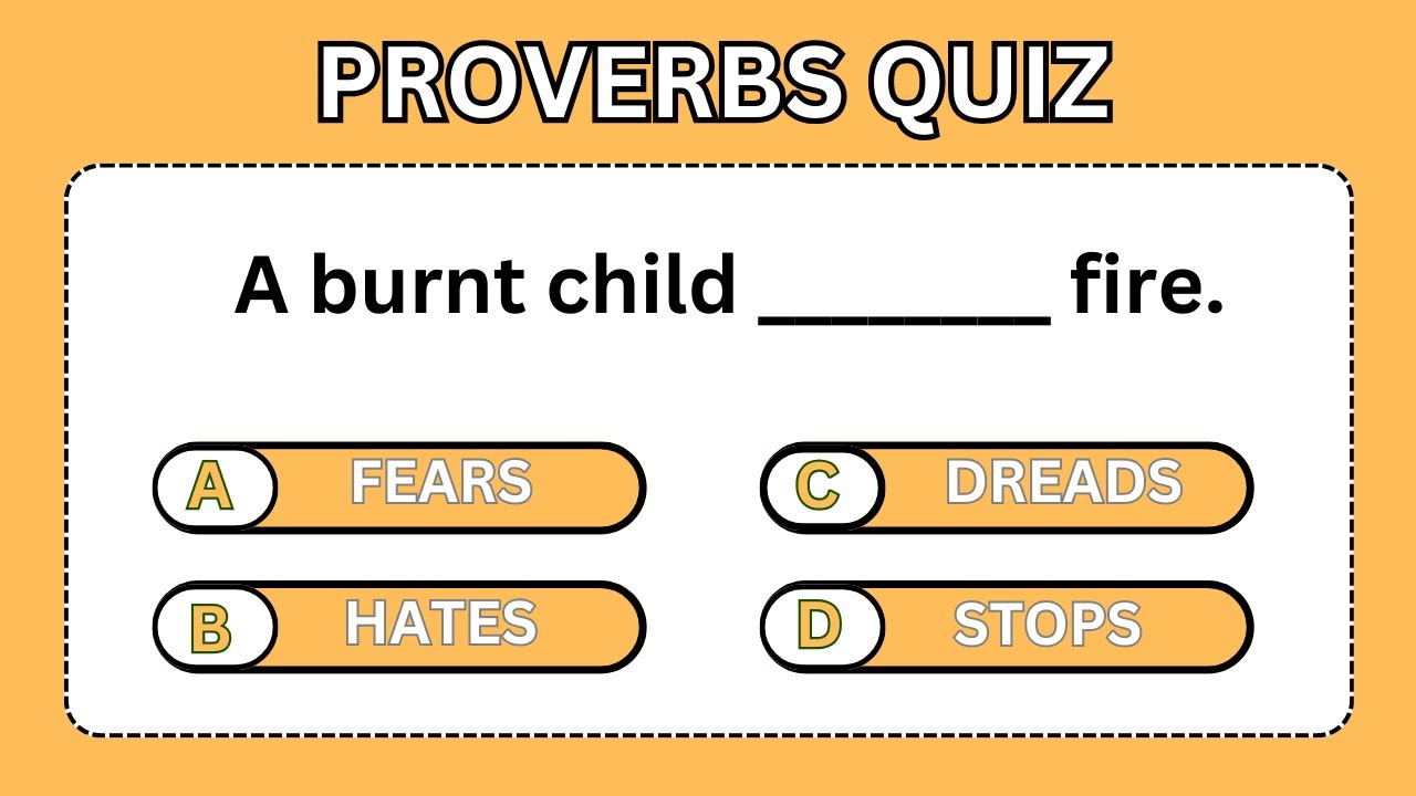 English Proverbs quiz: English Grammar #englishquiz #english #challenge 1 - YouTube