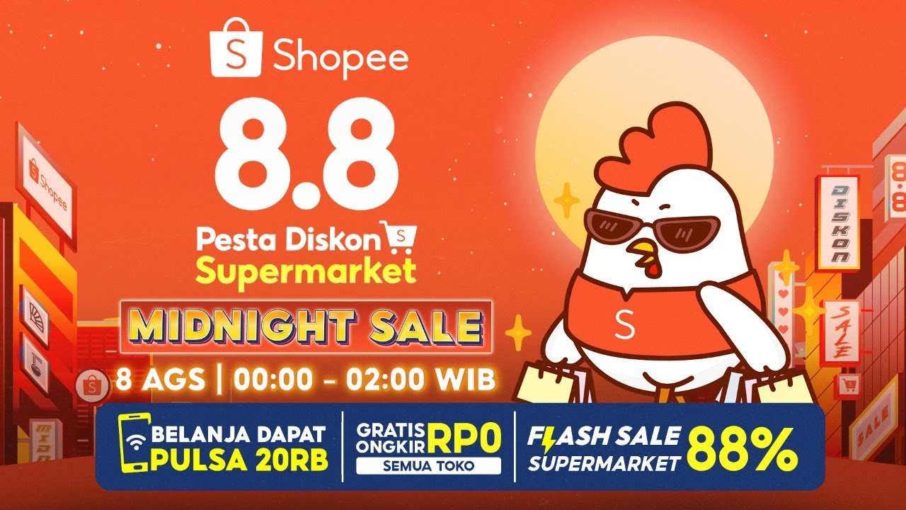 Belanja di Shopee 8.8 Pesta Diskon Supermarket Midnight Sale | Nikmati ...