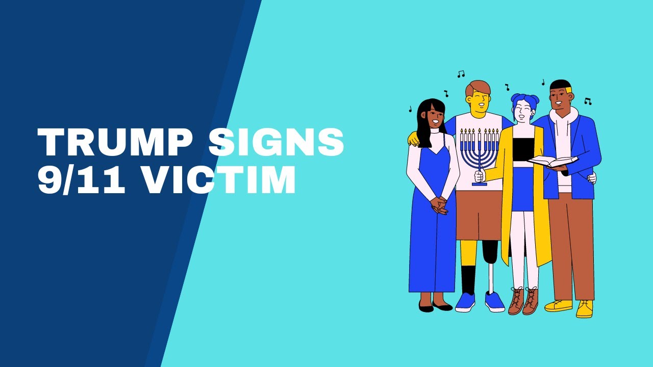 TRUMP SIGNS 9/11 VICTIM - YouTube