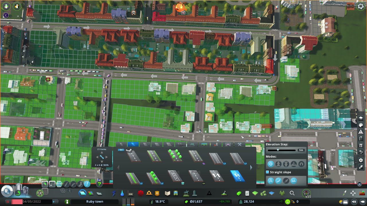 Cities Skylines traffic scenario - Dealing with road hierarchy - YouTube