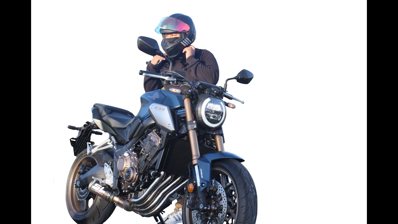 Honda CB650r SC Project Exhaust - YouTube