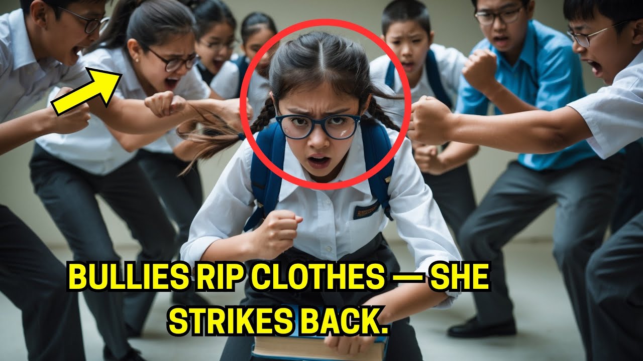 BULLIES try to RIP the SHY GIRL'S CLOTHES — FATAL ERROR... She got ...