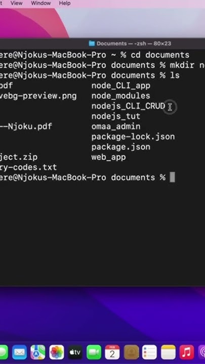 Check content of a folder in terminal #tutorials #node #cmd # ...