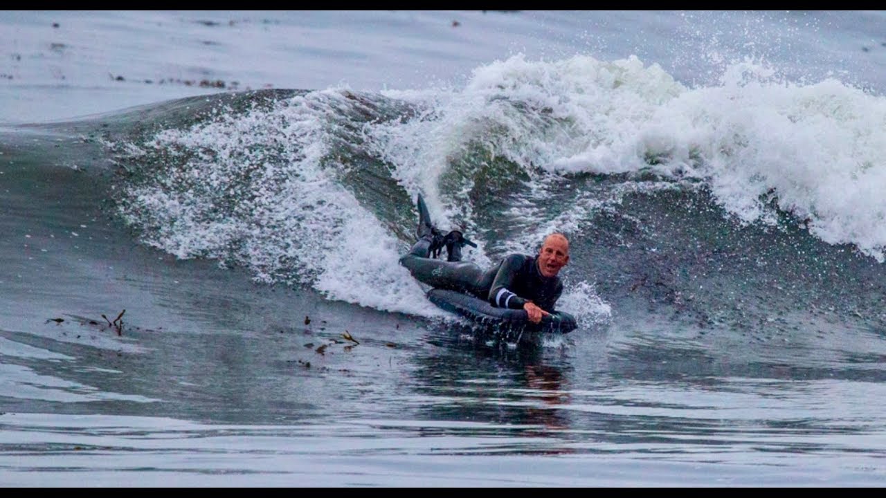 Mat Surfing Rockview, Santa Cruz January 8th - YouTube