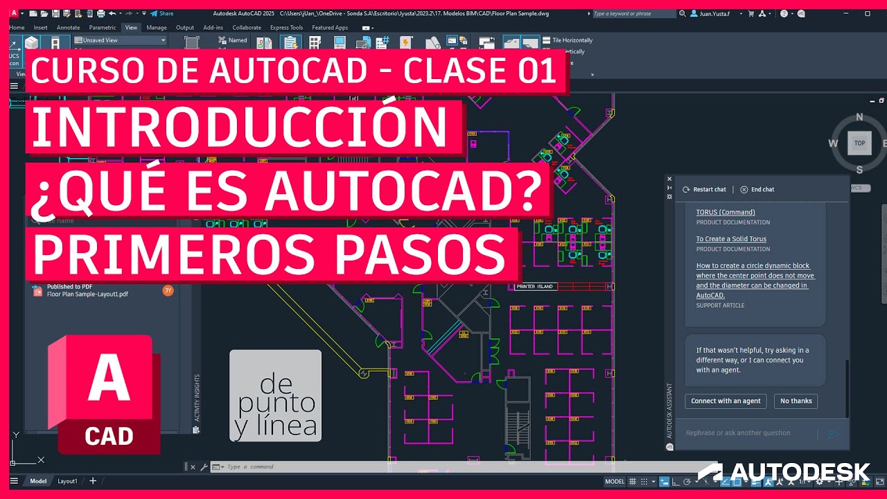 CLASE 1 - ¿Qué es AutoCAD? Interfaz y primeros pasos // Curso de ...