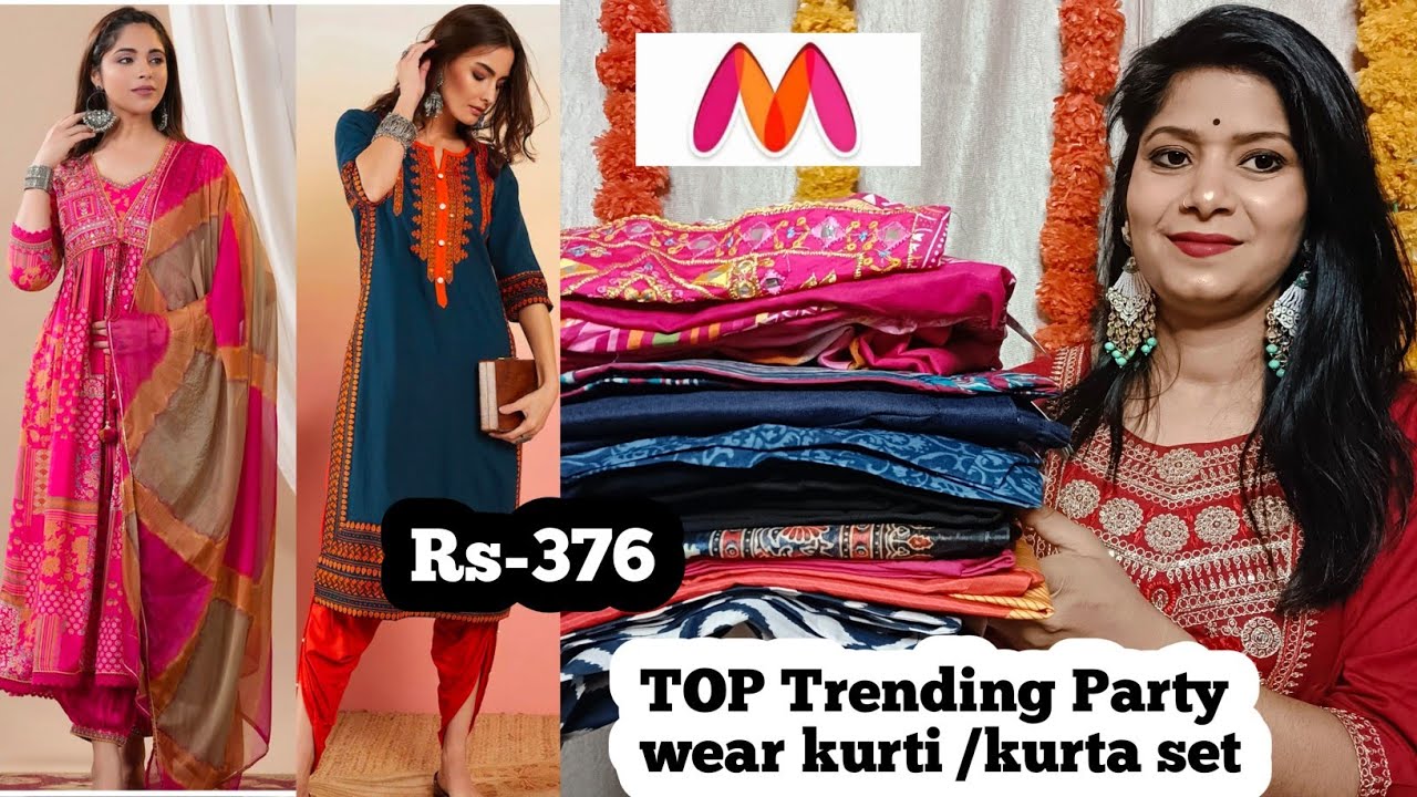 Myntra kurta set -380 | Affordable Myntra office/college &Party wear ...