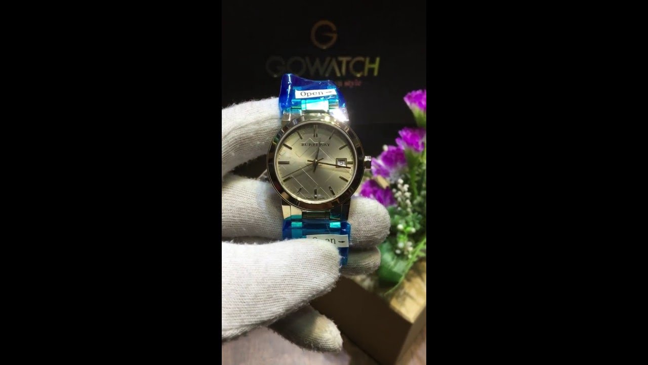 BURBERRY Light Champagne Dial Light Gold-tone Ladies Watch BU9134 - YouTube