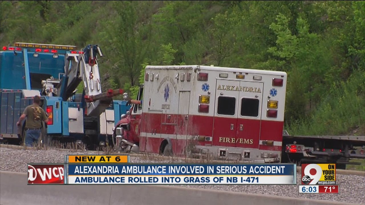 Ambulance rolls over with patient inside - YouTube