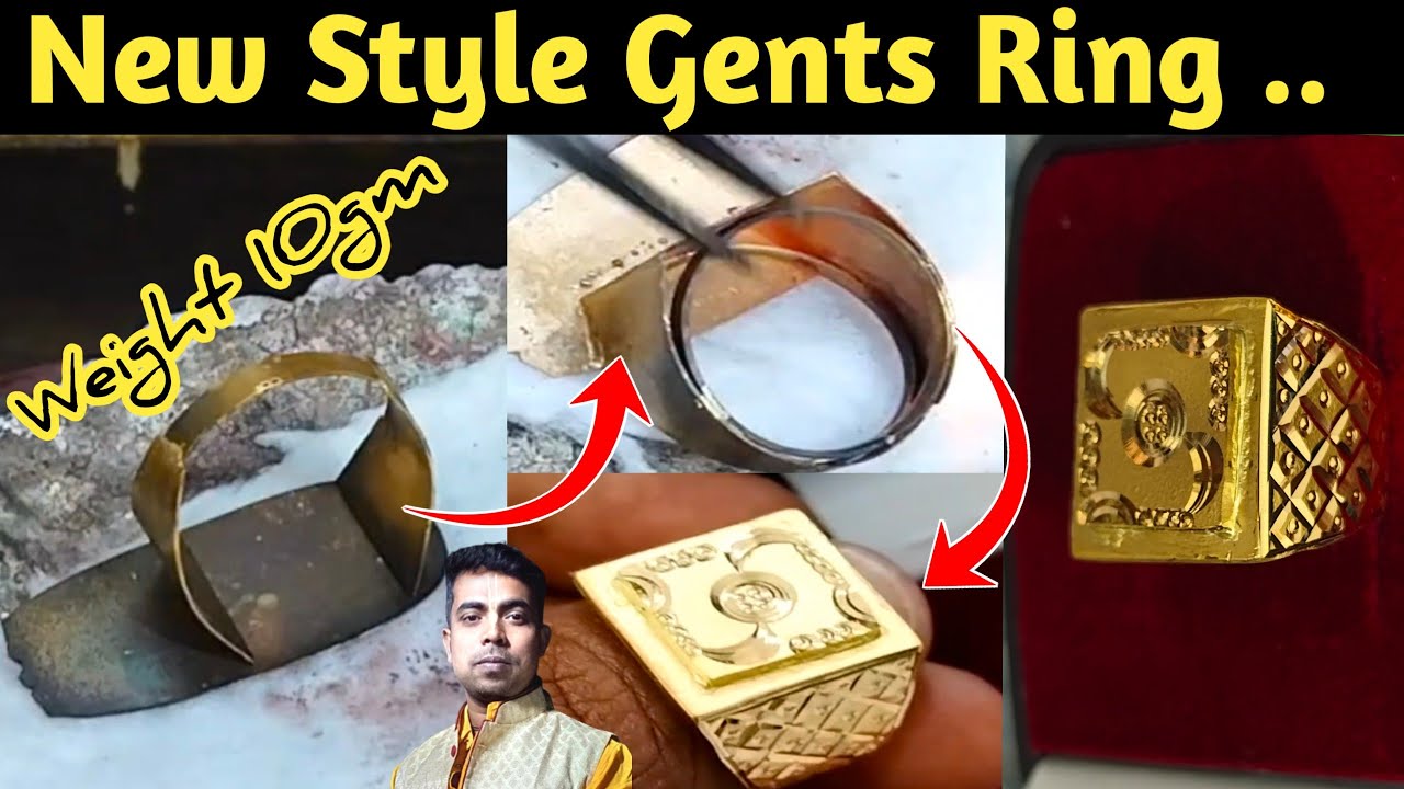 New Design Gents Ring Making || Gents Ring Design || Fancy Ring Design ...