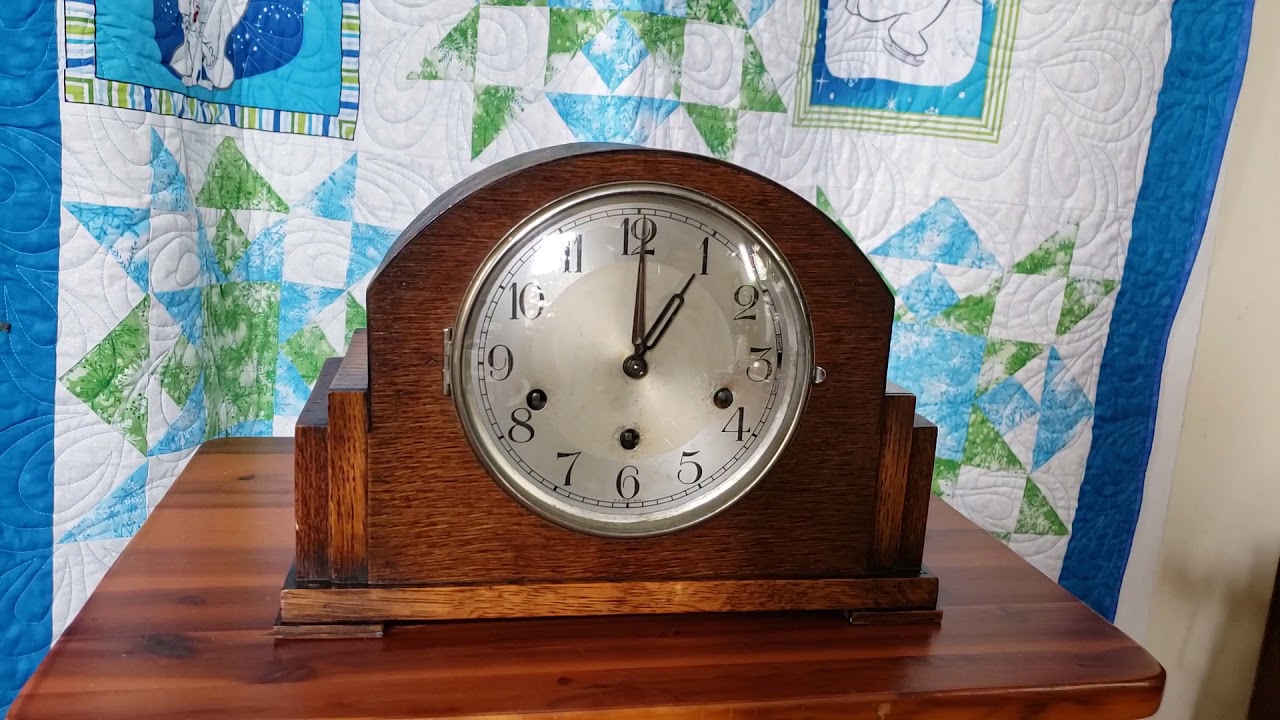 Haller Westminster Chime Mantle Clock - YouTube