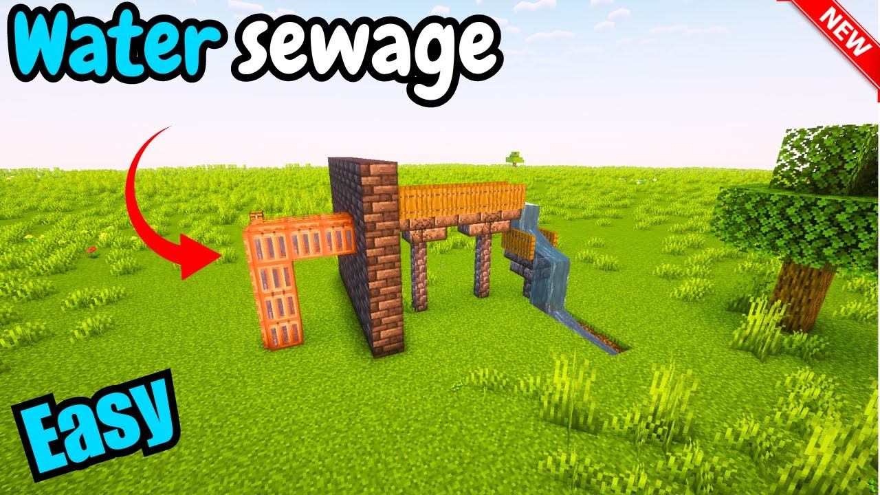 How to make cool looking water sewage in minecraft 1.20+ - YouTube