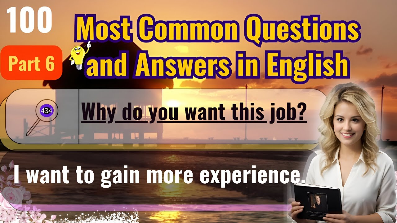 100 Most Common Questions and Answers in English Part 6 | Learn English ...