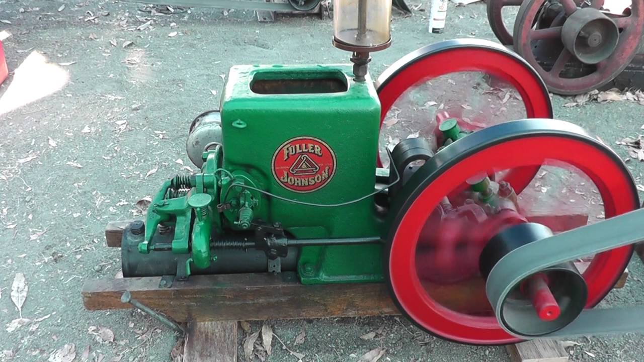 Fuller and Johnson 1919 1 1/2 HP Model N Engine - YouTube