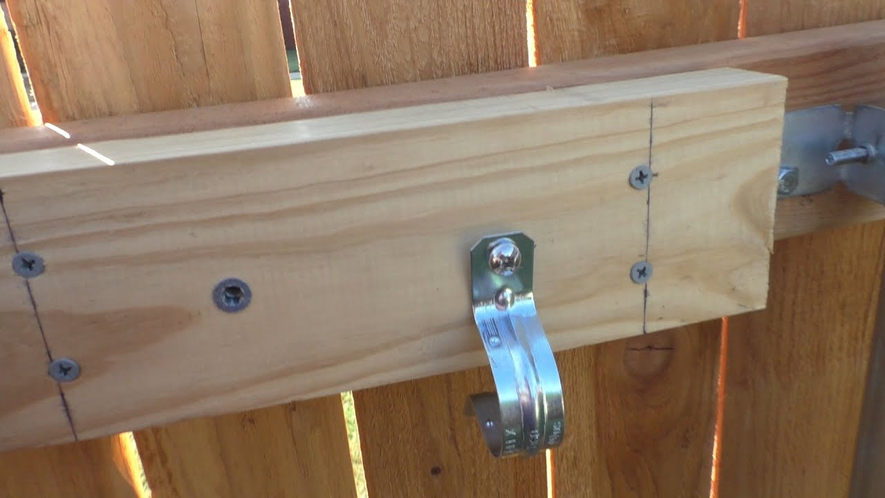 Easy way to Mount a pole or telescopic pole to a wood fence. Birdhouse ...